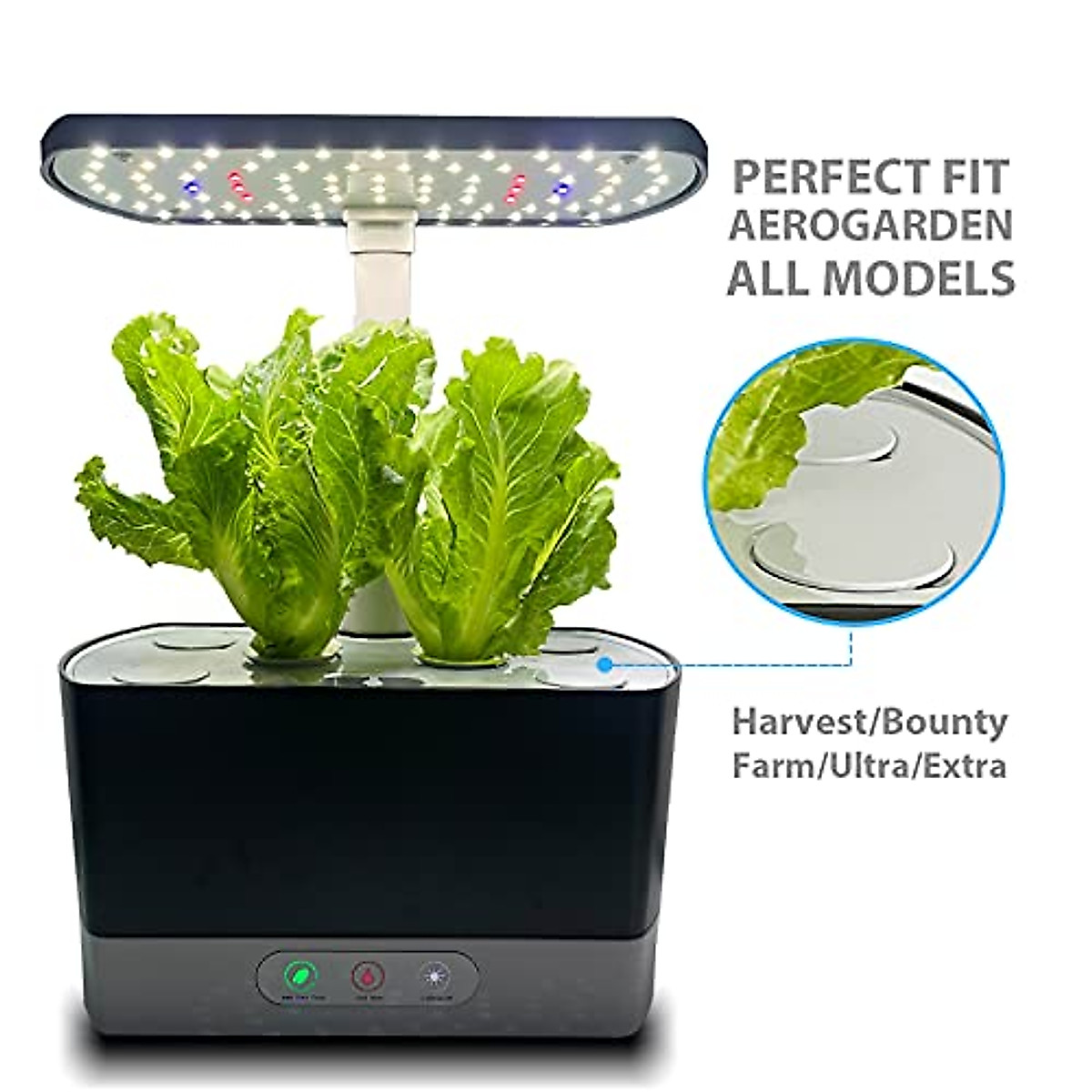 Ulrempart Plant Spacer Kit (25 Pack) for AeroGarden Plant Deck Openings, Platform Cover Lid Accessories, Compatible with Harvest, Bounty, Farm, Extra, Ultra All Models Grow Deck Openings, Gray Color