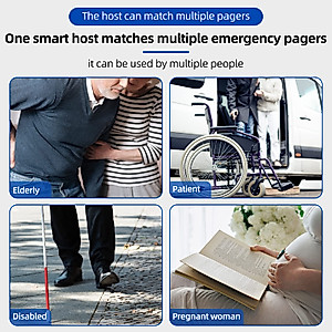 Retekess TH003 Wireless Caregiver Pager System,Nurse Alert System, Emergency Call Bell ,492ft,1 Plug-in Receiver,1 SOS Help Pendant Call Button for Home,Elderly,Patient,Disabled