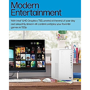 HP Pavilion Business Desktop Computer, 12th Gen Intel 4-Core i3-12100 Up to 4.3GHz, 32GB RAM, 1TB SSD, 4K Support, WiFi 6, 9X USB Port, HDMI, VGA, RJ45, Peripherals, PDG HDMI Cable, Win 11 (Renewed)