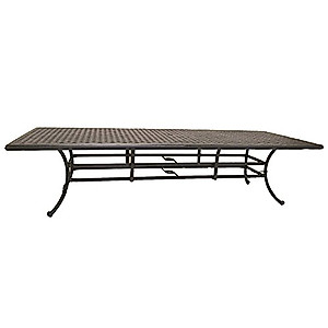 Cast Aluminum Patio Dining Set Nassau 11 Piece Outdoor Furniture with 46"x120" Rectangle Table