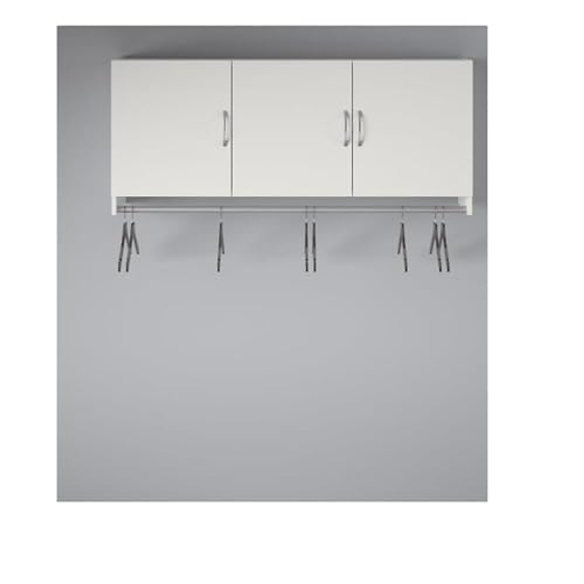 Systembuild Evolution Lory 3 Door Wall Cabinet with Hanging Rod in White