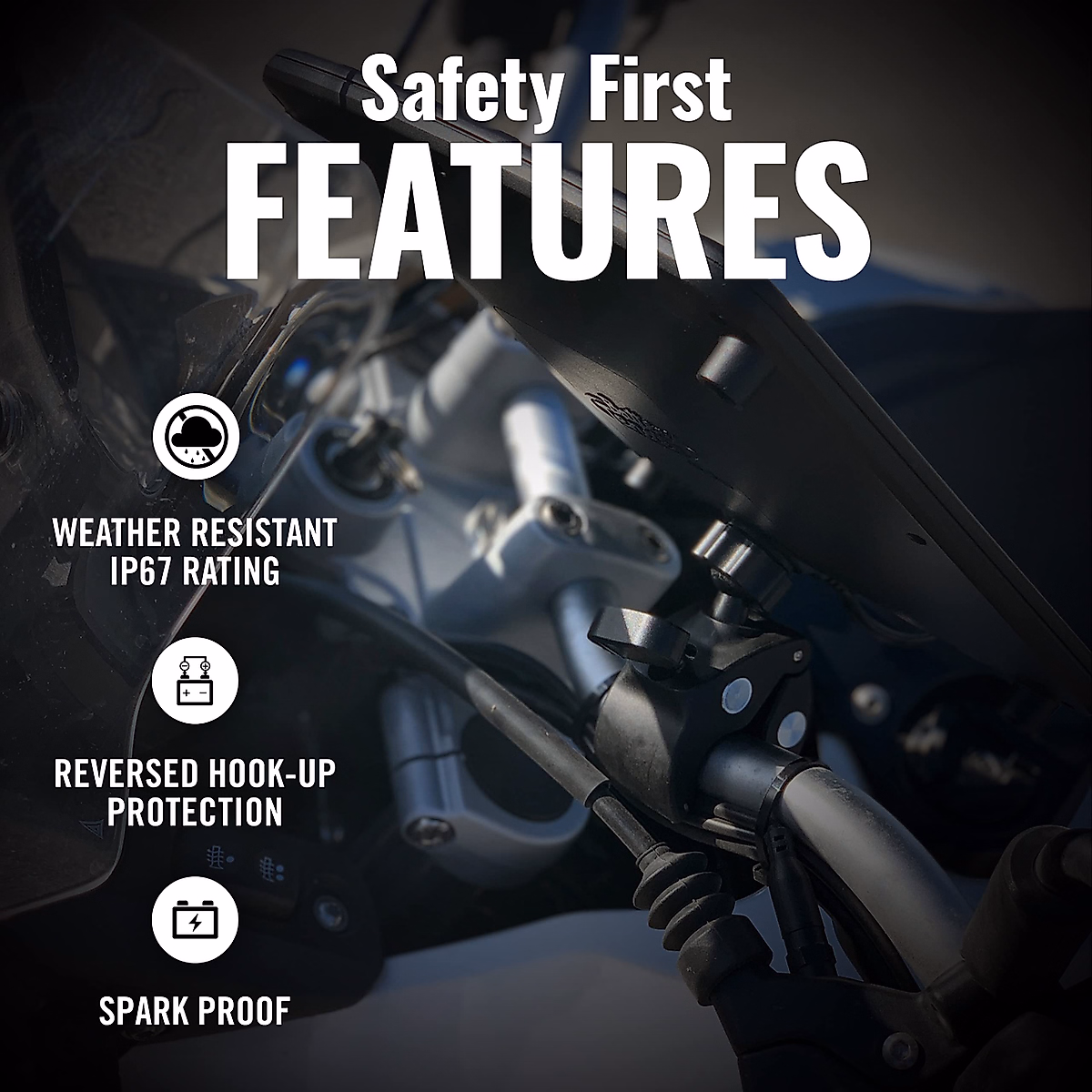 Battery Tender 5 Watt Solar Panel 12V Battery Charger with Charge Controller - IP67 Weatherproof - Windshield or Handlebar Mountable - Included Ring Terminal Cable or OBD II Connector - 021-1172