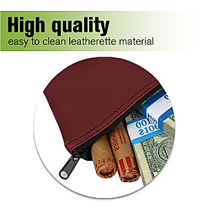 Burgundy Expanded Vinyl Reusable Deposit Bag - 11W x 6H