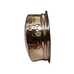 Bona fide pure Copper Tableware and serve ware Serving Bowl Indian Handi Set copper bowl set, Copper Stainless Steel Serving Dishes For Serving,Traditional 300 ml and 600 ml set(14 cm and 16 cm)