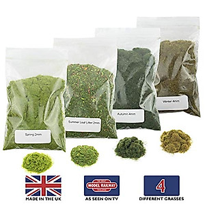 War World Scenics Static Grass Starter Kit 2 – Modelling Model Railway Railroad Wargame Layout Scenery Terrain Landscape Diorama Materials Track All Gauges