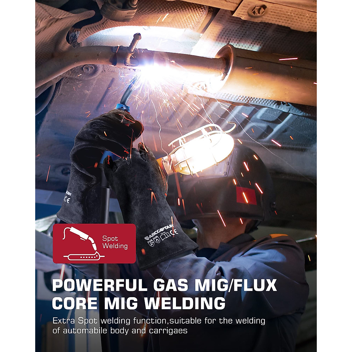 ARCCAPTAIN MIG200 Welder & Flux Core Wire .030"