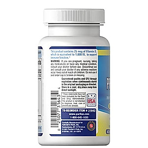 Puritan's Pride Probiotic 10 with Vitamin D, 60 Capsules (Pack of 2)