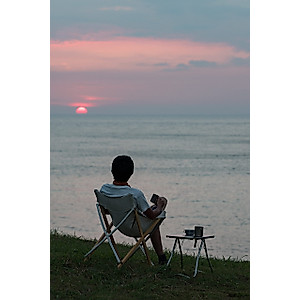 Snow Peak Take! Bamboo Chair Long, Sturdy Washable Canvas, Laminated Bamboo and Aluminum Framework, LV-086