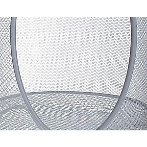 Libeder Mesh Hanging Storage Space Saver Bags Organizer,Foldable Storage Organizer 3/4/5 Compartments Toy Storage Basket for Kids Room Bathroom 2 Sets Grey