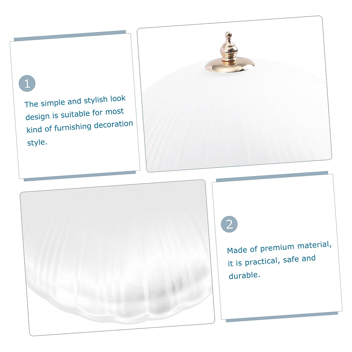 KONTONTY Stylish Lamp Cover for Modern Homes Frosted Glass Shade for Table and Ceiling Lamps Elegant Replacement for Damaged Lampshades