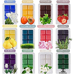 YIIA Scented Wax Melts, Wax Cubes, Scented Wax Melts for Warmer, Scented Wax Melts Wax Cubes for Relaxing Aromatherapy,Spa, Bath, Yoga（12 x2.5oz）