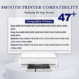 Mooho Remanufactured Ink Cartridge Replacement for HP 67XL 67 XL HP67 HP67XL for HP Envy 6055 6055e 6052 Envy Pro 6455 6455e Deskjet 2755e 2755 Deskjet Plus 4140 4155e Printer (Black, 2 Combo Packs)