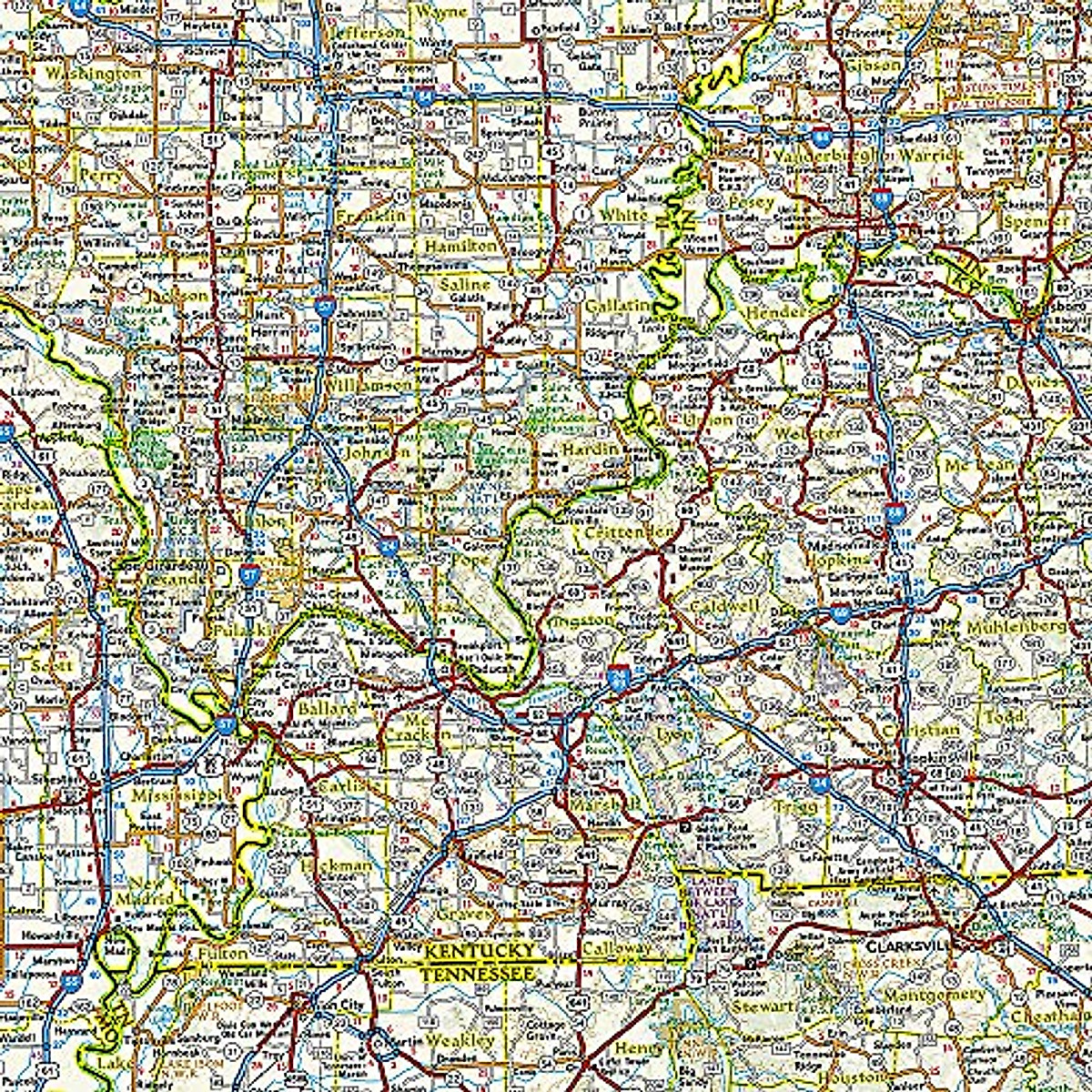 United States, Southeastern Plains and Gulf Coast Map (National Geographic Adventure Map, 3125)