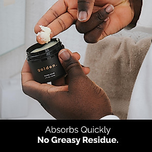 Golden Grooming Beard Oil & Balm Bundle for Men – Natural Growth Kit with Shea Butter – Tame, Moisturize & Style Your Beard - Beard Balm 2 Oz