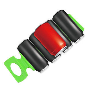 DOITOOL Foldable Water Bottle 2pcs Bottle Stacking Mat Foldable Silicone Bottle and Can Stacker Can Holder Rack Space Saver Organizer for Refrigerator Pantry Countertop Cabinet Green Soda Fridge