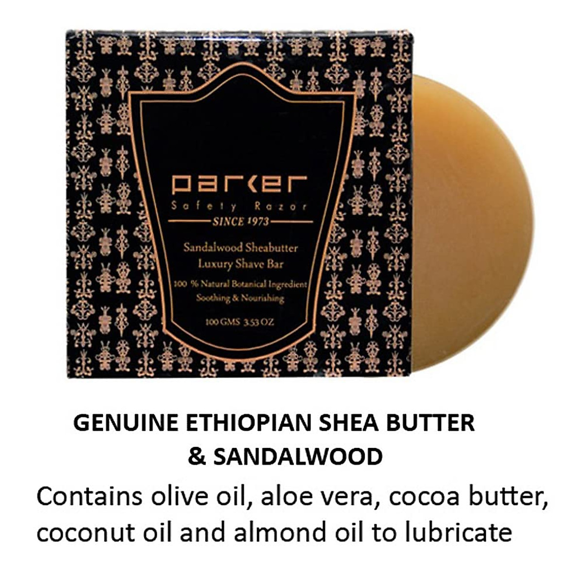 Parker Sandalwood & Shea Butter Shaving Soap - 100 gm bars - Twin Pack