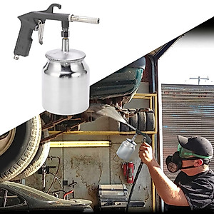 NDNCZDHC Sandblaster Gun Kit, 10.0 Bar High Pressure Air Sand Blaster Gun Aluminium Alloy Handheld Sandblasting Spray Gun Tool with 750CC Aluminium Pot for Sanding, Sandblasting, Polishing