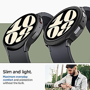 Spigen Liquid Air Armor Designed for Samsung Galaxy Watch 6 44mm Case Flexible Lightweight TPU Case (2023) - Matte Black