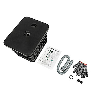 35L Upper Inlet Commercial Grease Trap, 7-stage filtration 264.12Gal/h Grease Trap, Waste Water Oil-water Separator for Restaurant,Cafe,Canteen,Kitchen Under Sink