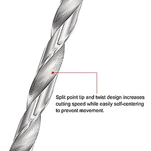 uxcell 11mm Twist Drill Bits, High-Speed Steel Straight Shank Extra Long Drill Bit 250mm Length for Wood Plastic Aluminum