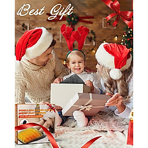 Double Sided Foot Warmer,2023 New Upgrade Electric Feet Heating Pads for Women Man with Fast Heating&Machine Washable,Electric Heated Foot Warmers with 8H Timer for Bed,Under DeskOfficeHome&Neuropathy