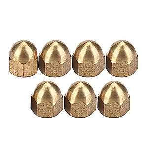 Brass Acorn Nut Kit Dome Brass Acorn Nuts, Silicone Caulking Tool Head Cap Hex Nuts Set Vehicle Fasteners (M4(20PCS))