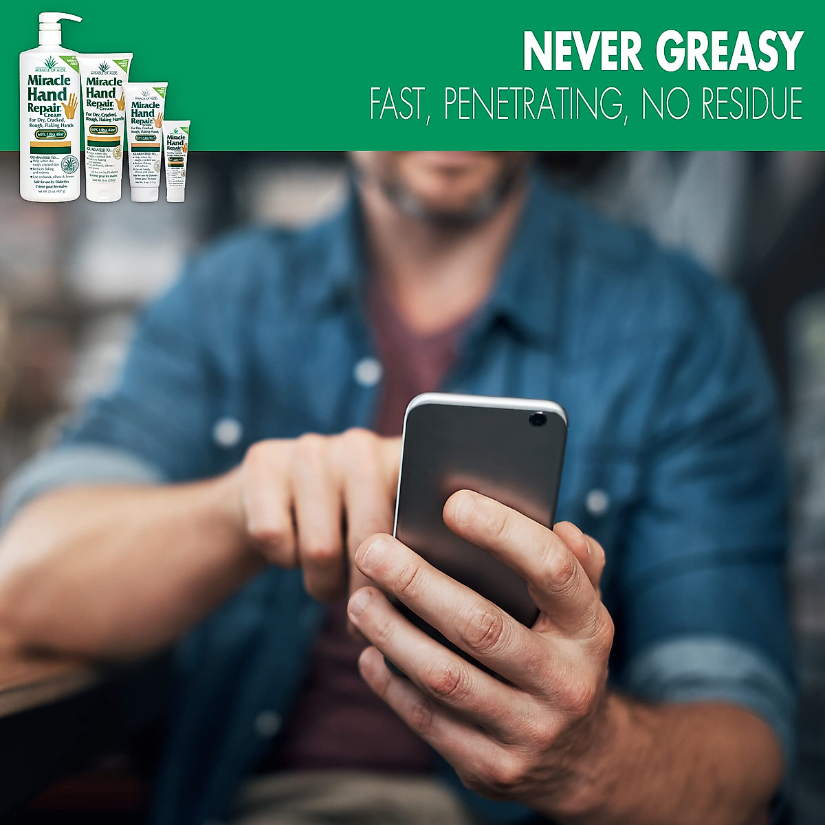 Miracle of Aloe Miracle Hand Repair Cream 8 oz Healing Aloe Vera Lotion for Dry, Cracked Hands with 60% Ultra Aloe Gel - Moisturizes, Softens, and Repairs - Non-Greasy, Lightly Scented (2-Pack)