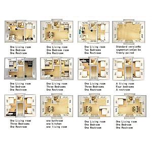 Kozay Tiny Homes 40FT Tiny House to Live with 3 Bedroom,1 Full Equiped Bathroom and Kitchen,Prefabricated Container House for Adults Living,Foldable Mobile Home Shipping Guaranteed