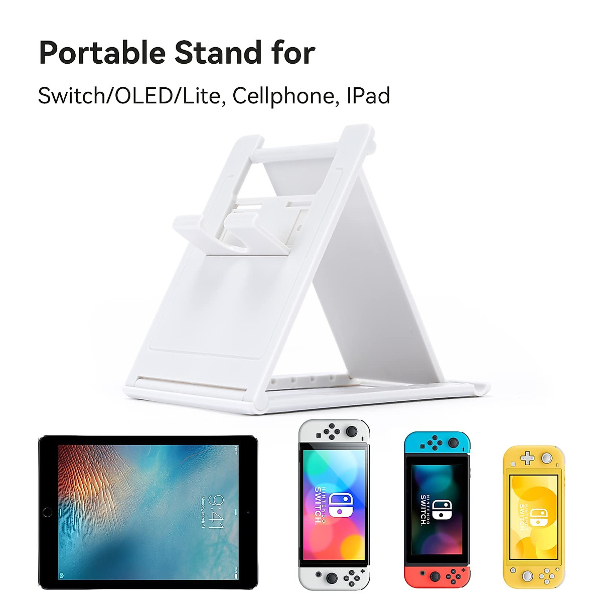 GeekShare Desktop Stands Holder, Portable Metal Holder for Switch/OLED/Lite, Cellphone