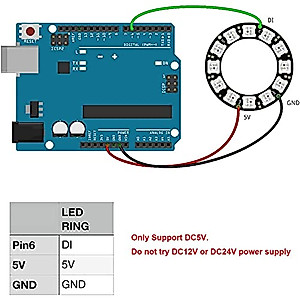 Sparkleiot 35 Bits WS2812 Addressable LED Ring with SM2.54-3P Connector Wire, DC5V WS2812B 5050 RGB LED with Built-in Driver Pixels Individual Control for Arduino ESP8266 Nodemcu