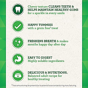 GREENIES Grain Free TEENIE Natural Dog Dental Care Chews Oral Health Dog Treats, 27 oz. Pack (96 Treats)