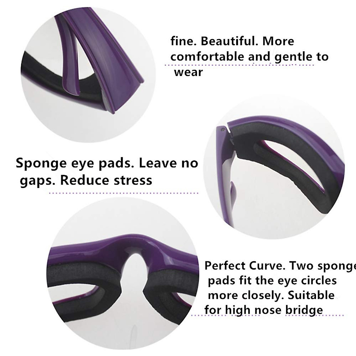 shenghang Onion Goggles Tear Free Saftey Glasses for Kitchen。Anti-tear, Dustproof, Anti-fog, Windproof。 (Purple)