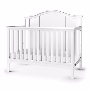 Child Craft Cottage Arch Top 4-in-1 Convertible Crib, Baby Crib Converts to Day Bed, Toddler Bed and Full Size Bed, 3 Adjustable Mattress Positions, Non-Toxic, Baby Safe Finish (Matte White)