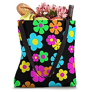 Hippie Psychedelic Flower Power 60's 70's Groovy Boho Daisy Tote Bag