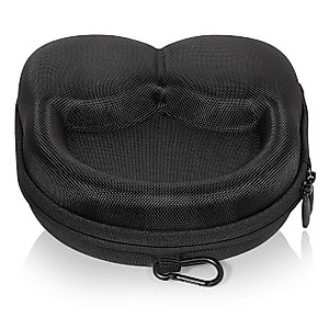 Alltravel Headphone Case Compatible with Bose QC35, QC25, QC15, QC3, QC2, Sony MDRXB950, MDRXB650, MDRaccessories, Elastic Secure Strap, Matte Black Surface with Plush Lining
