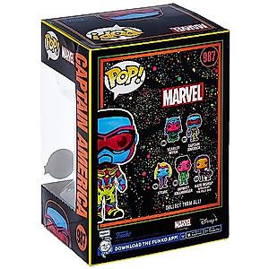 Funko Pop! Marvel: The Falcon and The Winter Soldier - Captain America Blacklight Exclusive Vinyl Figure #987