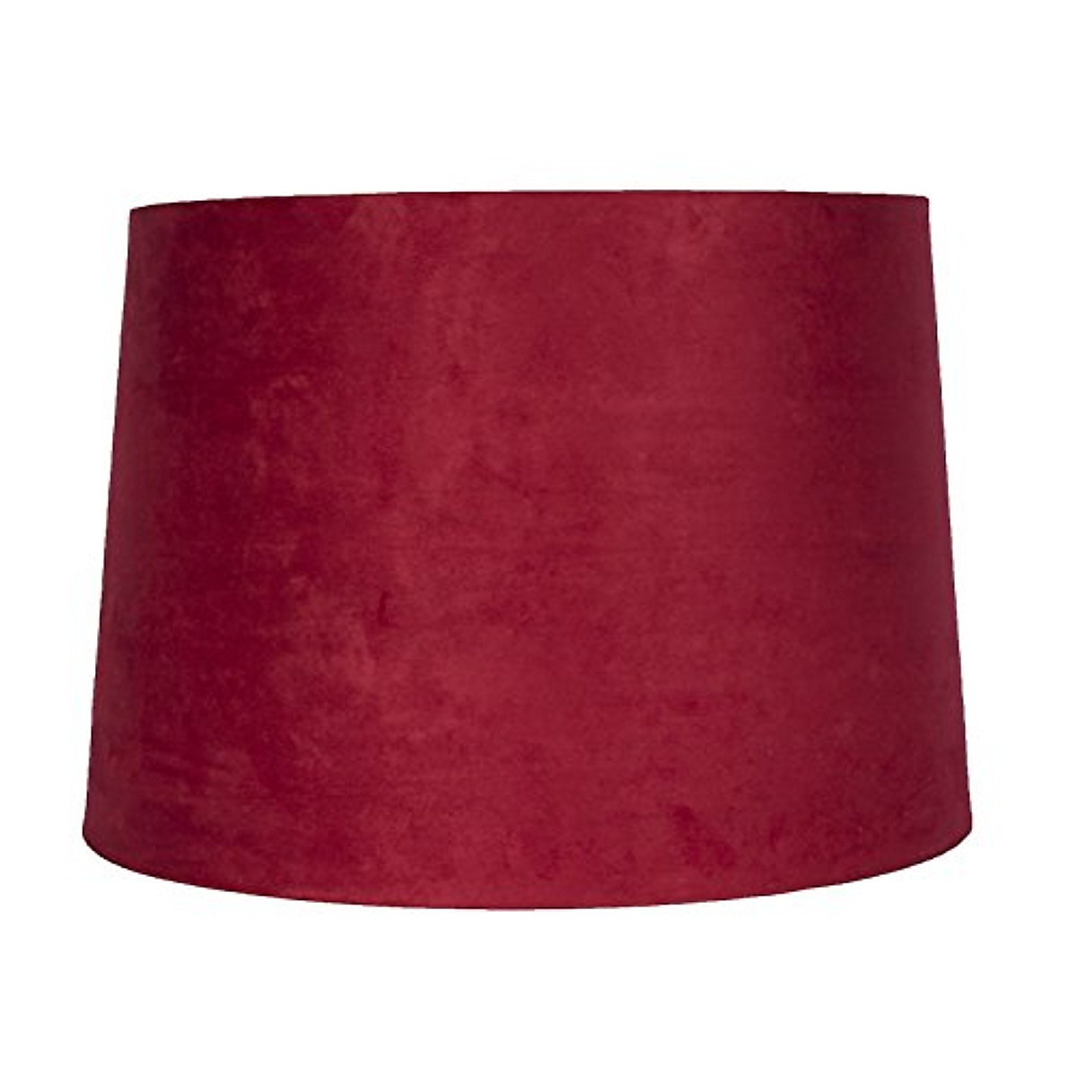 Urbanest French Drum Suede Lampshade, 12-inch by 14-inch by 10-inch, Spider Fitter, Red