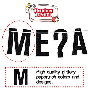 Me? A Bride? Shut Up! Banner, Newly Engaged/Wedding Gift for Bride, Engagement/Wedding/Brial Shower Party Decoration Supplies for Friends, Black Glitter