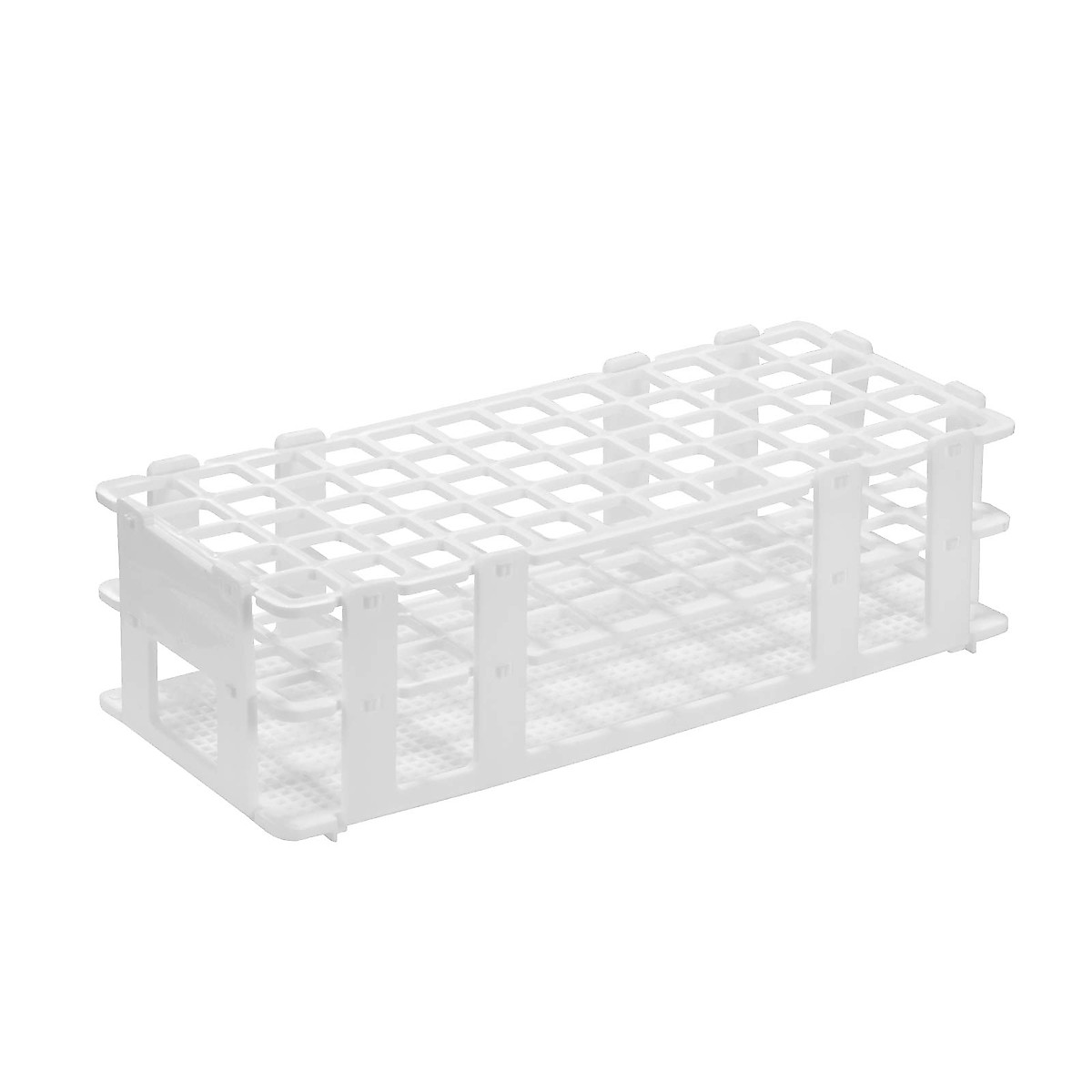 Eowpower 1 Piece Plastic Lab Tube Rack Storage Stand Holder Detachable for 16 mm Tubes, 60 Holes