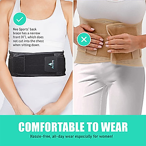 AllyFlex Sports - Back Brace for Lower Back Pain, Back Support Belts with Adjustable Strap, Breathable Lumbar Support Belt with 3D Lumbar Pads, Slim Fit Lumbar Brace, Medium