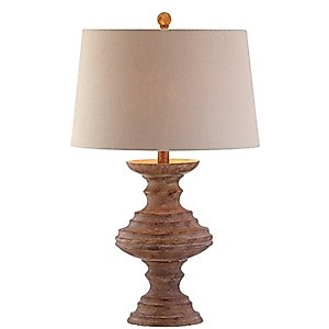 JONATHAN Y JYL1001A Scarlett 26.5" Resin LED Table Lamp Traditional Transitional Bedside Desk Nightstand Lamp for Bedroom Living Room Office College Bookcase LED Bulb Included, Brown