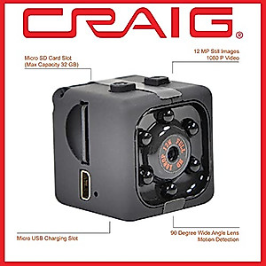 Magnavox MCC9043 Mini Dash Cam with 1080p High Resolution and Built-In Microphone in Black | Supports Loop Recording | Motion Detection | Ultra-wide Angle Lens | Car Dashboard Camera Recorder |