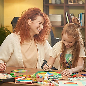 Arteza Kids Paint by Numbers Kit, 10 x 10 Inches, Pre-Printed Animal Canvas Painting Kit with 2 Canvases, 24 Acrylic Paint Pots, 3 Paintbrushes, Art Supplies for Developing Hand-Eye Coordination