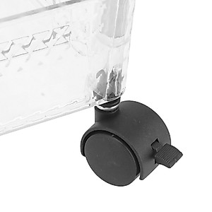 Fockety 3 Tier Rolling Cart, Special Seam Design Slim Storage Cart with Wheels, Versatile and Practical Mobile Storage Rack Mobile Shelving Unit for Kitchen Bathroom Laundry, White (S)