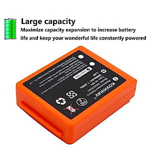 Replacement Battery for HBC Radiomatic Quadrix Keynote Patrol D Micron 4 Micron 5 Micron 6 Micron 7 Linus 4 Vector Pro,fit BA223000 BA223030 FUB6,3.6V Ni-MH 2000mAh/7.2Wh