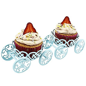Zoie + Chloe Princess Carriage Cupcake Stand Holder Display - 2 Pack