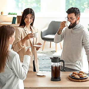 COPOTEA Cold Brew Coffee Maker, 50oz/1.5L Iced Coffee Maker and Ice Tea Brewer for Fridge with Removable Stainless Steel Brewer Filter