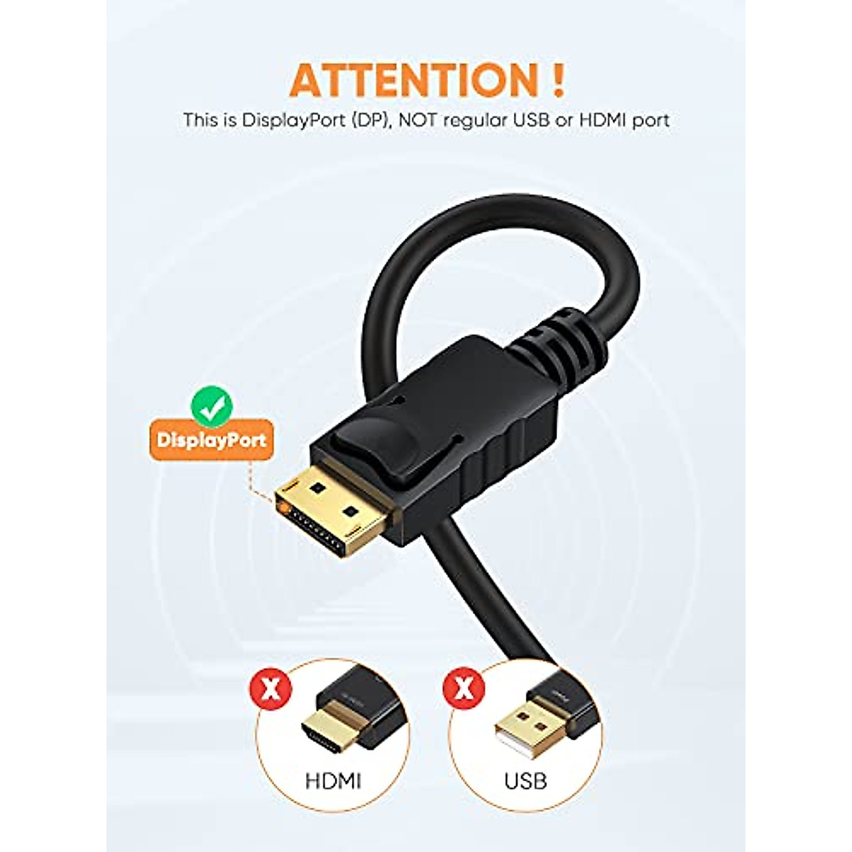 CableCreation Displayport to VGA Cable 6FT, Displayport to VGA Adapter Gold Plated 1080P@60Hz, Standard DP Male to VGA Male Cable, Compatible with Laptop, PC, TV, Projector, Black
