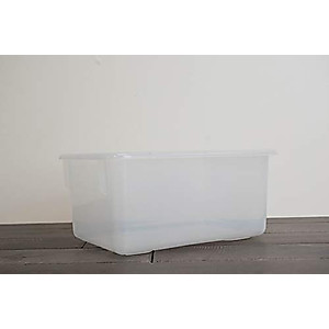 Angeles Clear Bin Storage, Small Plastic Bins, Cubby Trays, Classroom Organization for Daycare/Preschool, Toddler Book Shelf Organizer for Kids Toys - ANG7052O