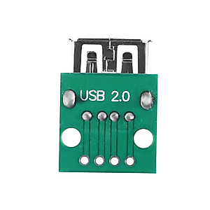 10Pcs USB 2.0 Breakout Board, MELIFE USB to DIP Adapter 2.54mm Breakout Board 4 Pins Pinboard USB Type A Breakout Board
